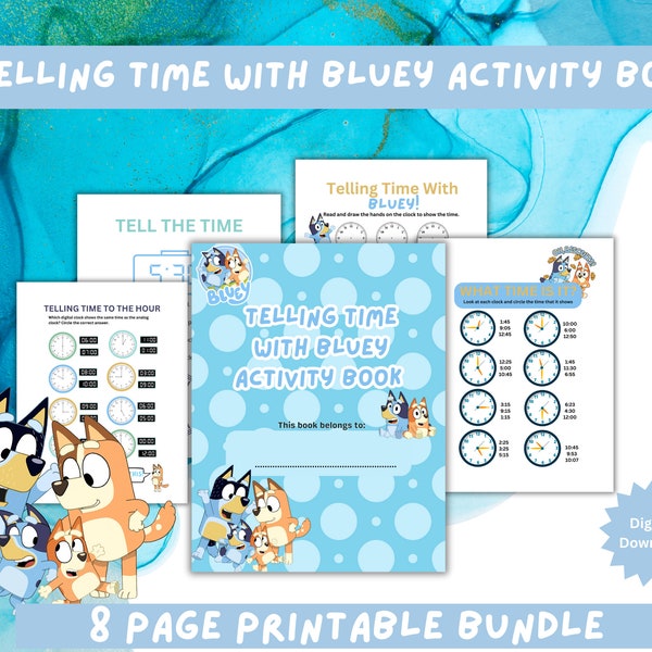 Bluey Children Learning Number & Coloring Worksheets - Etsy Australia