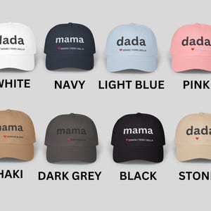 Custom Classic Dad Cap Personalized Hat for Mama, Dada, Papa, Gigi ...