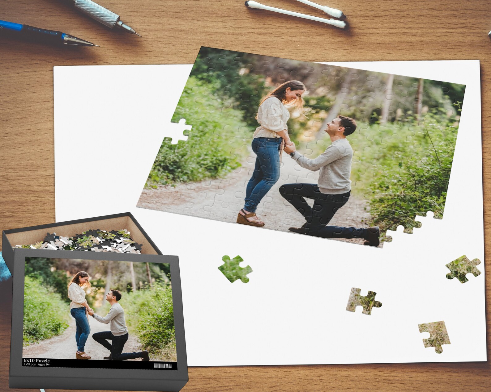 Customizable Photo Puzzle - Personalized Family Gift - 3 Sizes ...