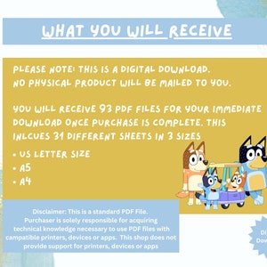 Digital Bluey Coloring Activity Busy Book 31 Pages Instant Download ...