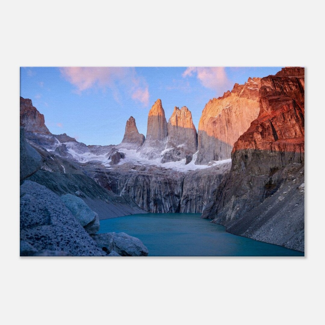 Patagonia Mountain Canvas Wall Art Home Decor Torres Del Paine, Mirador ...