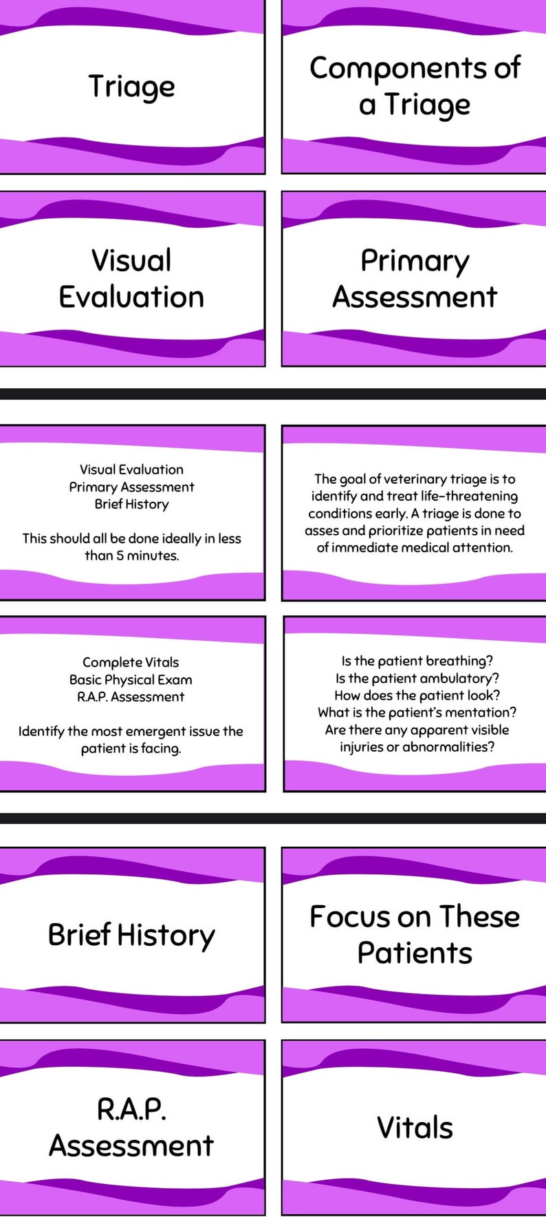 Veterinary Triage & Emergency Flashcards - Etsy