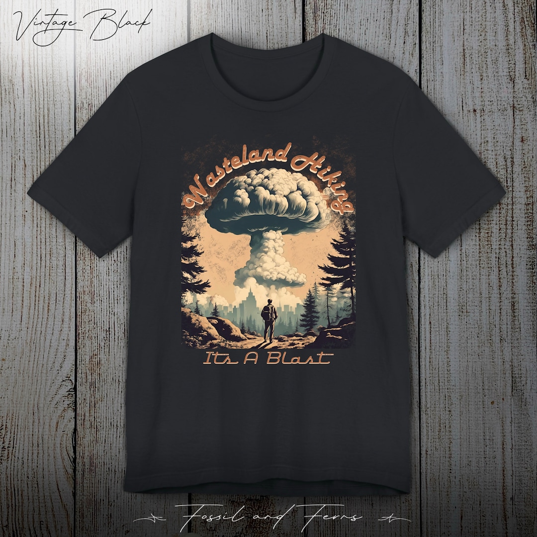 Mushroom Cloud Shirt Nuclear Fallout 50s Style Hiking Nature T-shirt ...