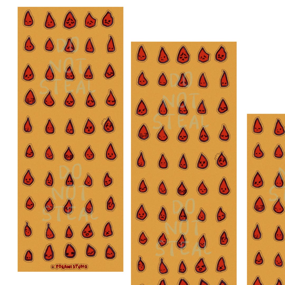 Period Tracker Sticker Sheet Cute Illustrated Menstrual Tracking ...