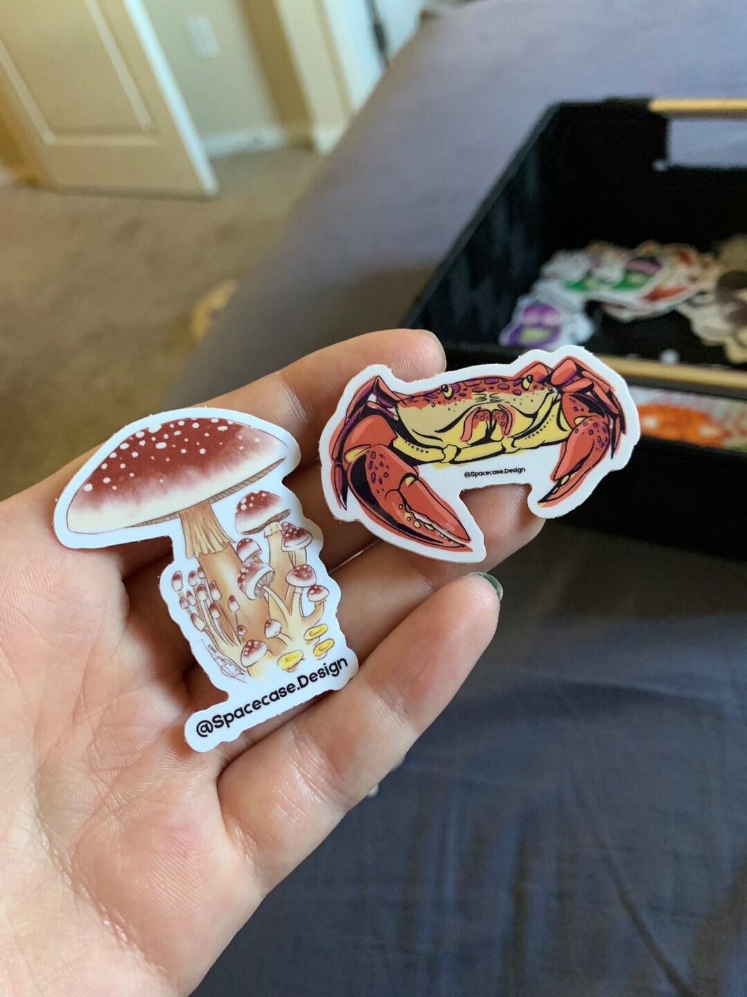 Sticker Set, Crab Sticker, Mushroom Sticker, Ocean Animal Stickers ...