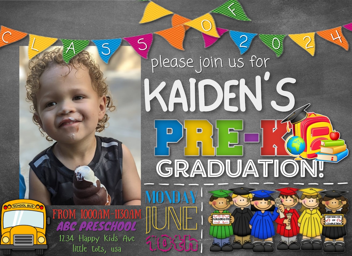 Pre-k Graduation Invitations - Etsy