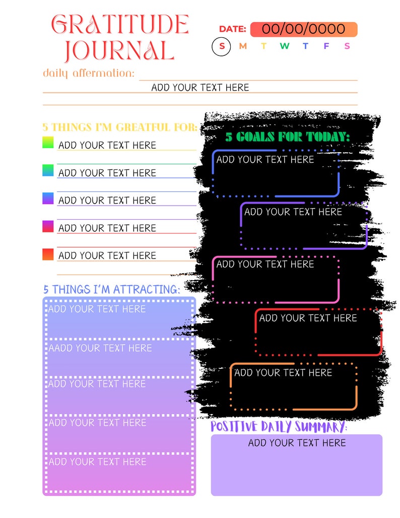 Gratitude Journal Printable - Etsy