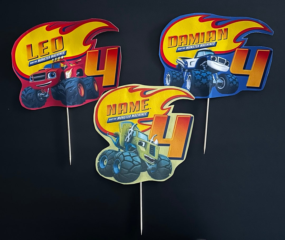 Blaze and the Monster Machines Personalized Cake Topper - Etsy