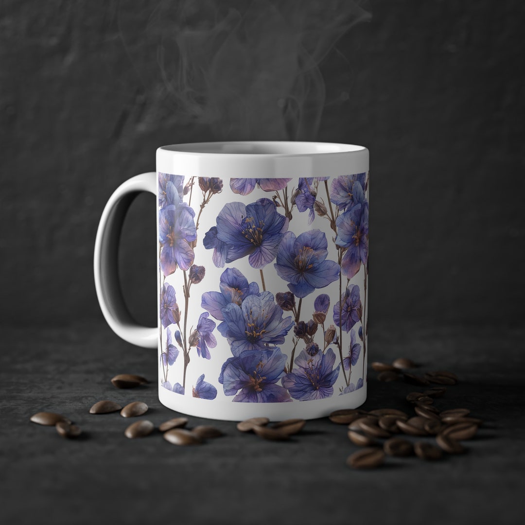 Coffee Cup lavender Dream Elegant Lavender Motif Cup for Coffee and Tea ...