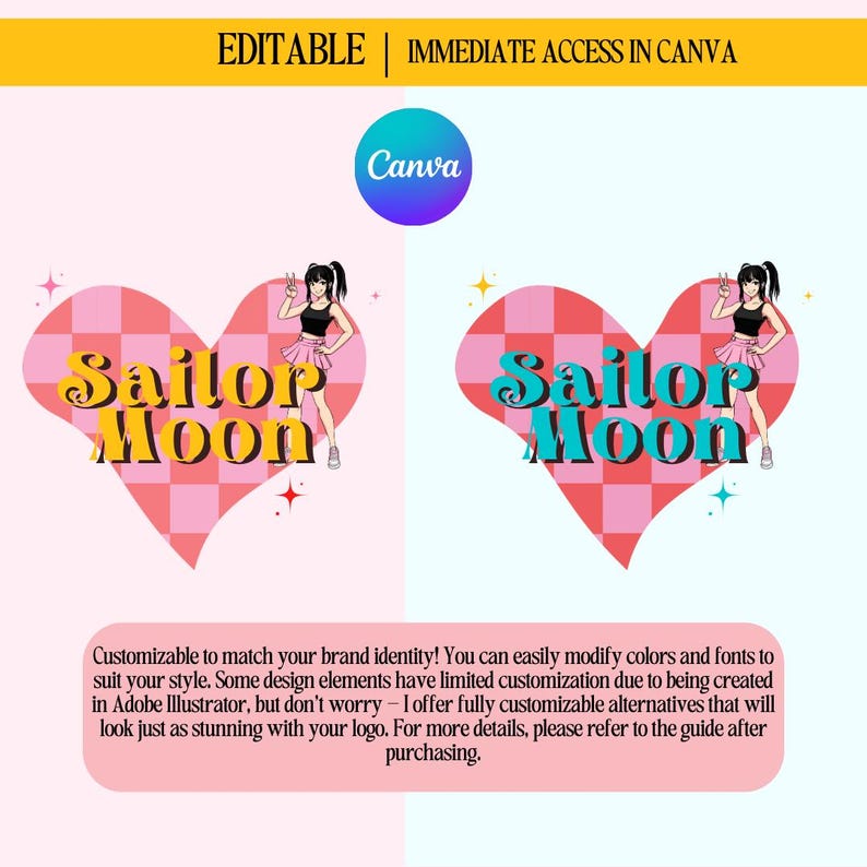 Sailor Moon Inspired Logo | Customizable Anime Logo Design | Magical ...