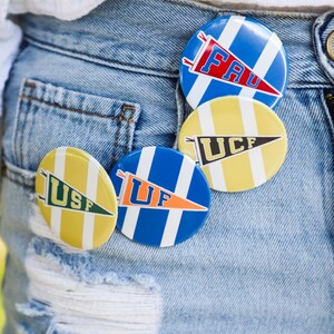 Custom College Game Day Buttons Ucf Fau and More - Etsy