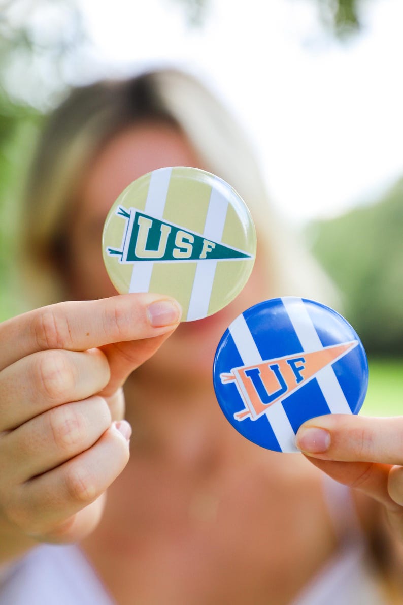 Custom College Game Day Buttons Ucf Fau and More - Etsy