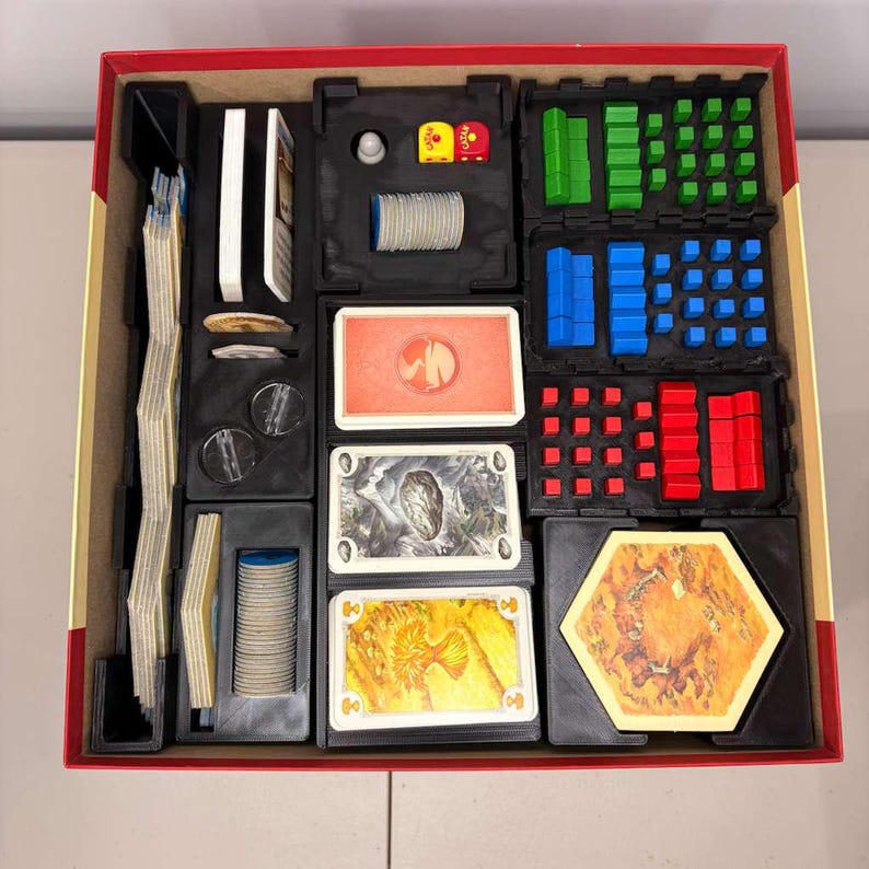 Catan 6th Edition Organizer Insert | Base Game + 5–6 Player Expansion ...