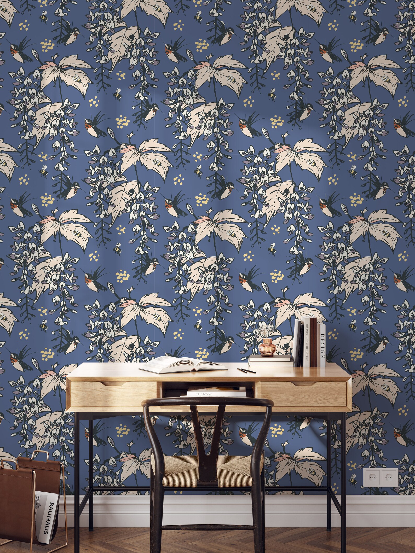 Blue Hummingbird Wallpaper, Bee Wallpaper, Enchanted Woodland Forest ...