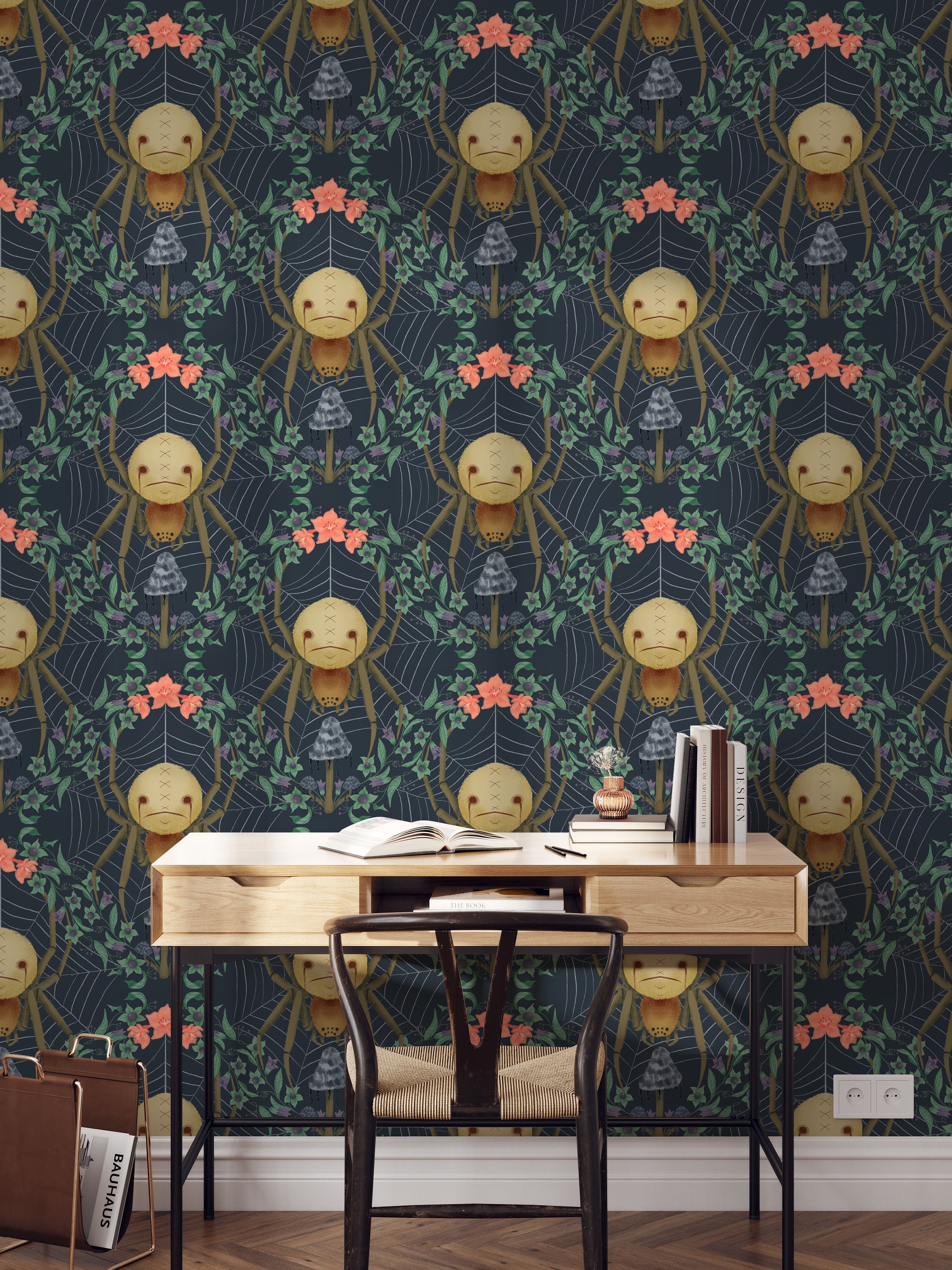 Gothic Voodoo Spider Removable Wallpaper for Moody Cottage Decor - Etsy