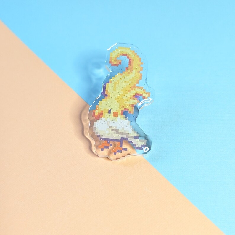 Majestic Crest Cockatiel Pin | Pixel Art Bird Acrylic Pin | Epoxy ...