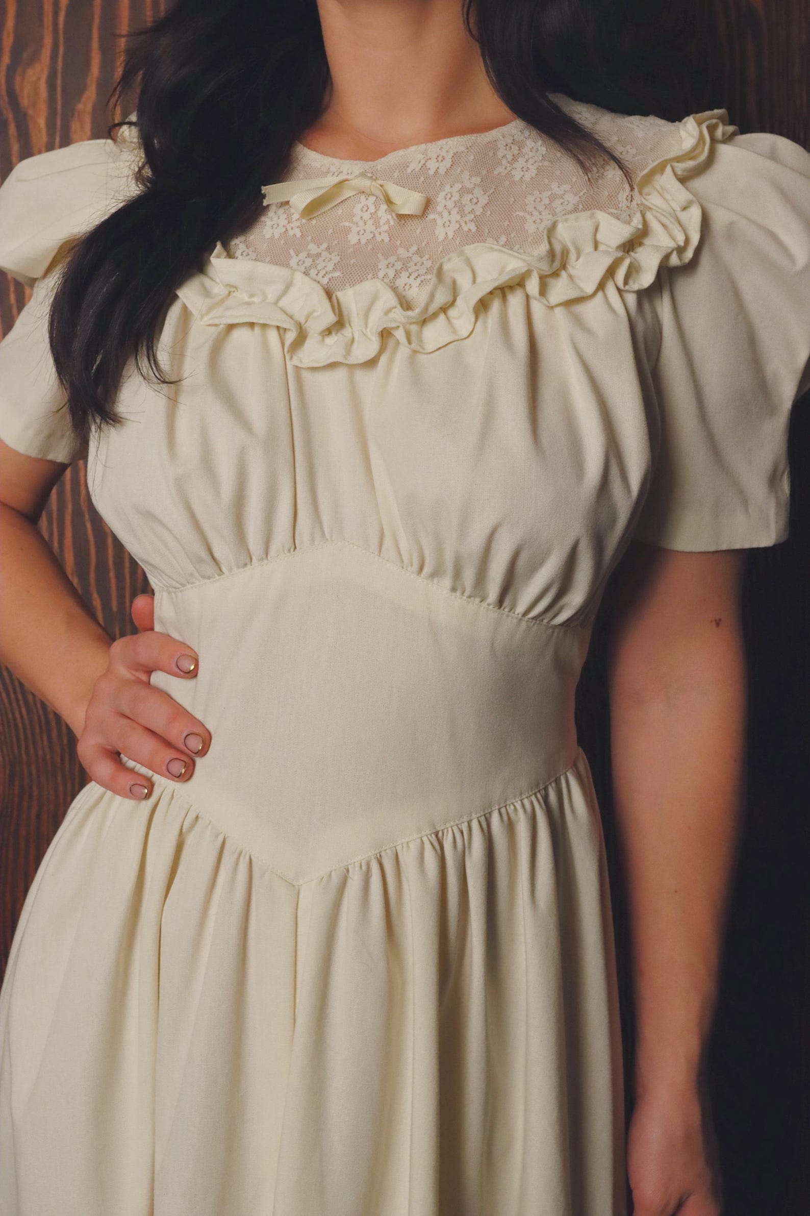 Vintage Edwardian Cottage Core White Dress for Wedding or Reception - Etsy