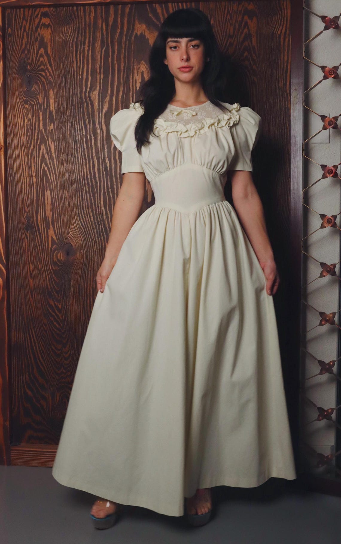 Vintage Edwardian Cottage Core White Dress for Wedding or Reception - Etsy
