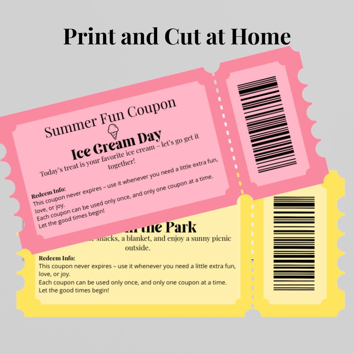 Printable Summer Fun Coupon Book for Kids Screen-free Activities Summer ...