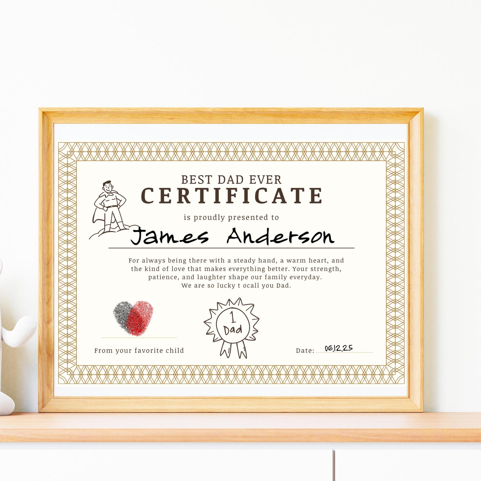 Dad Ever Certificate, Father's Day Printable Gift (PDF) - Etsy