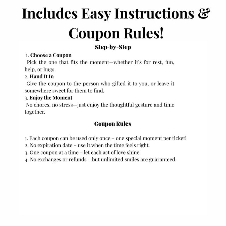 Printable Coupon Book for Mom | Mother's Day Gift (digital Download) - Etsy