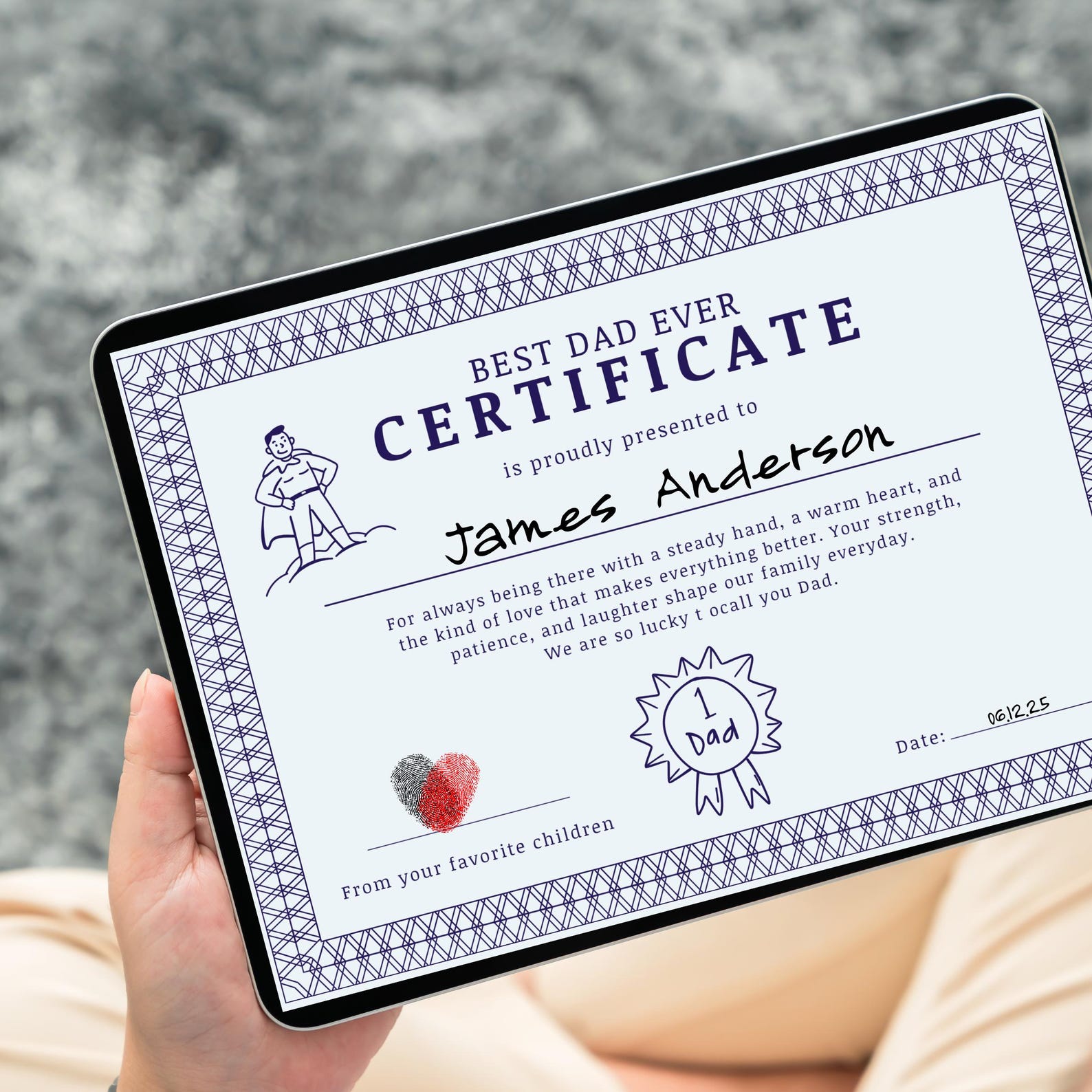 Dad Ever Certificate, Father's Day Printable Gift (PDF) - Etsy