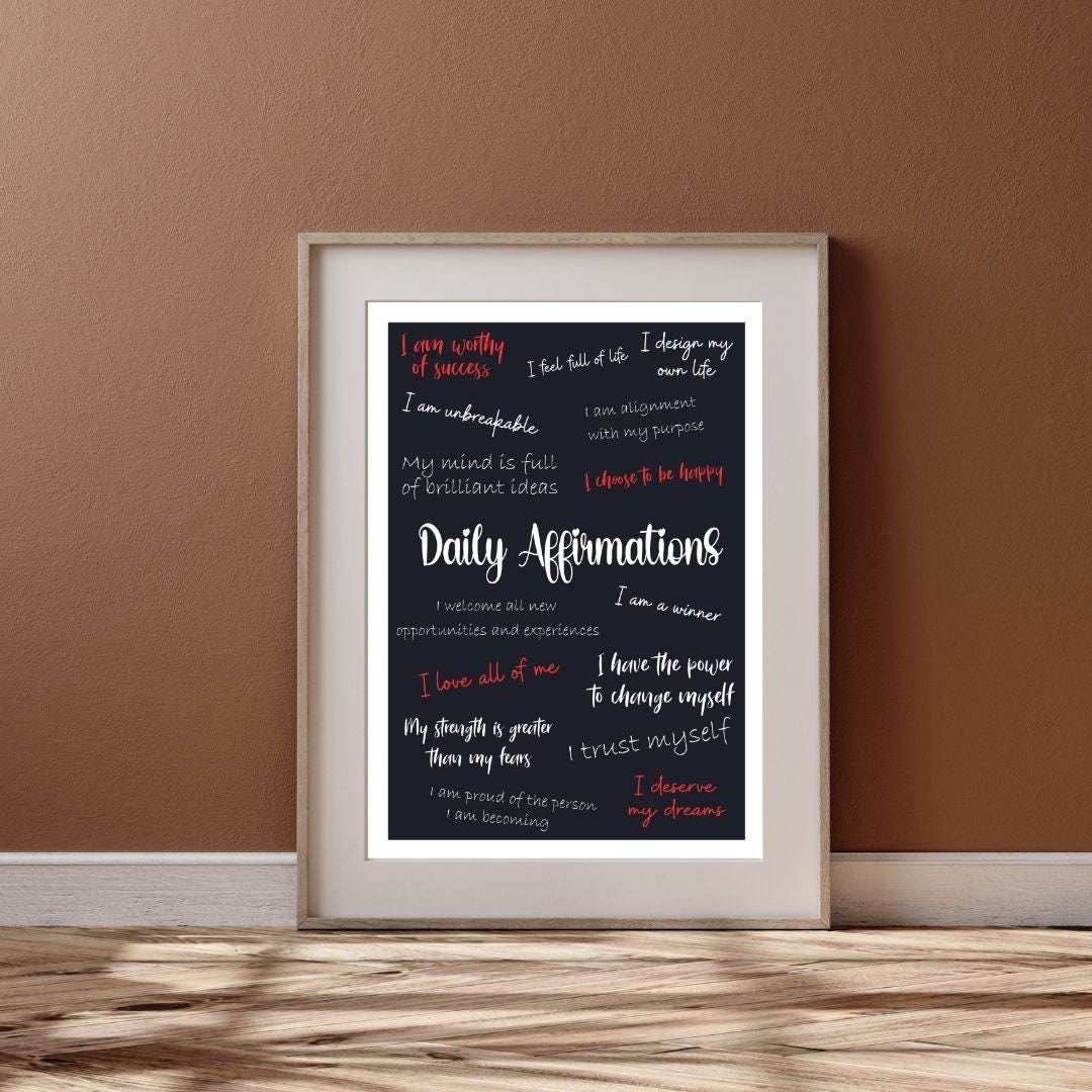 Positive Affirmations Art: Kids Room Decor Spiritual Poster Digital ...