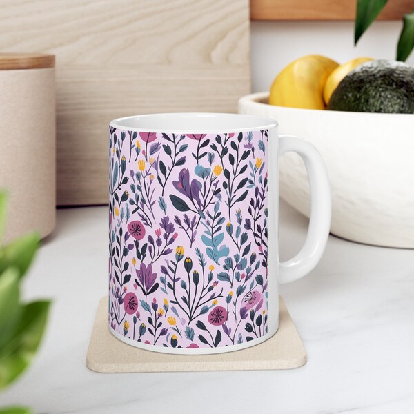 Floral Coffee Mug - Etsy