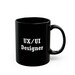 UX-UI Designer: Fun Coffee Mug, Black Glossy Ceramic Mug, 11oz Perfect ...