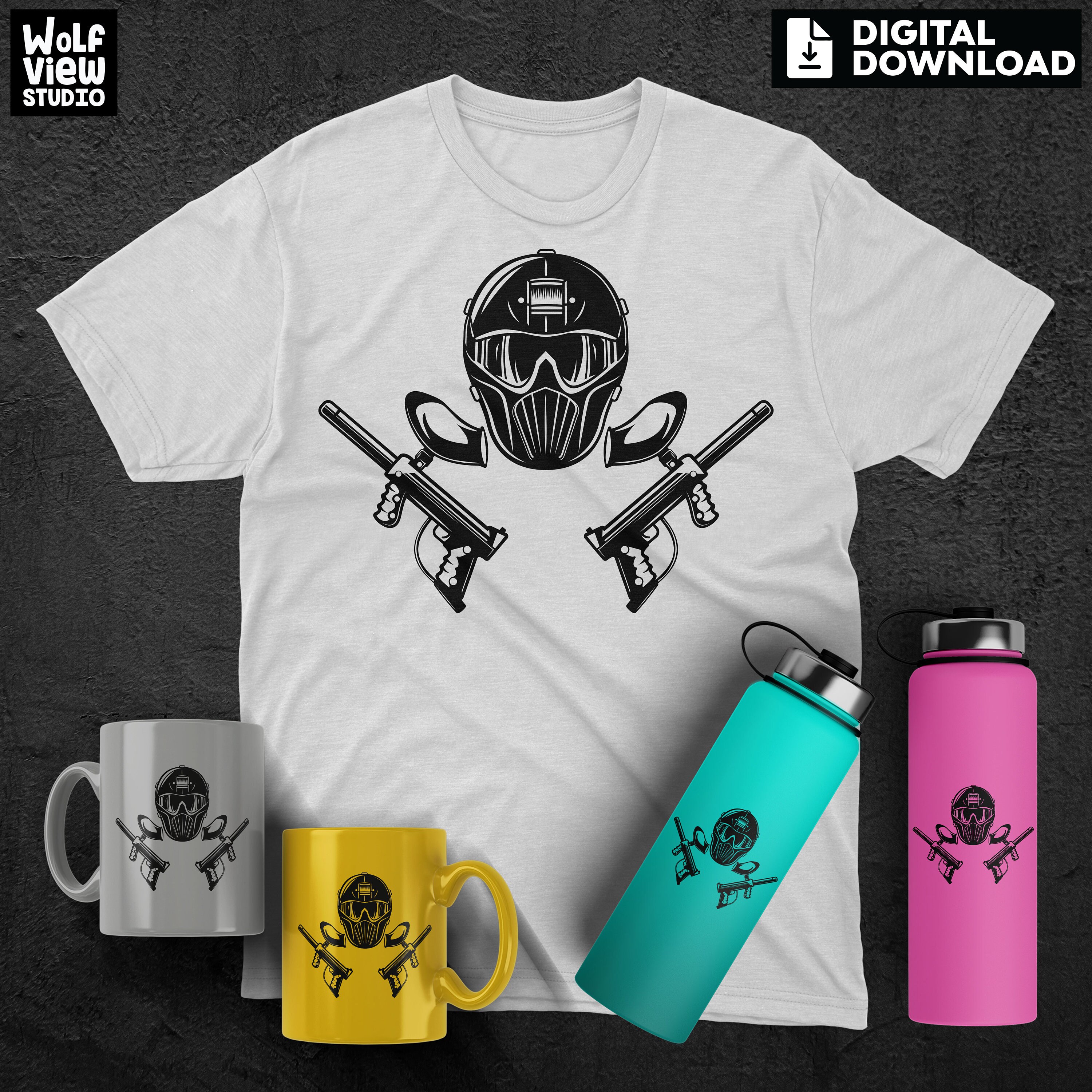 Paintball Svg, Paintball Gear Svg, Paint Gun Svg, Sports Combat Svg ...