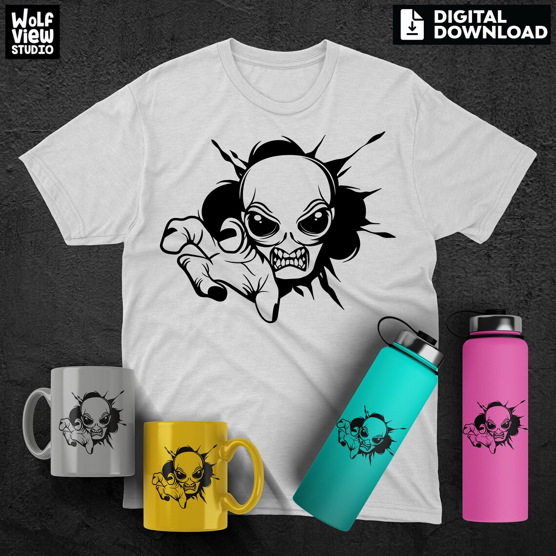 Alien Face Svg, Alien Svg, Alien Png, Alien Silhouette, Alien Shirt Svg ...