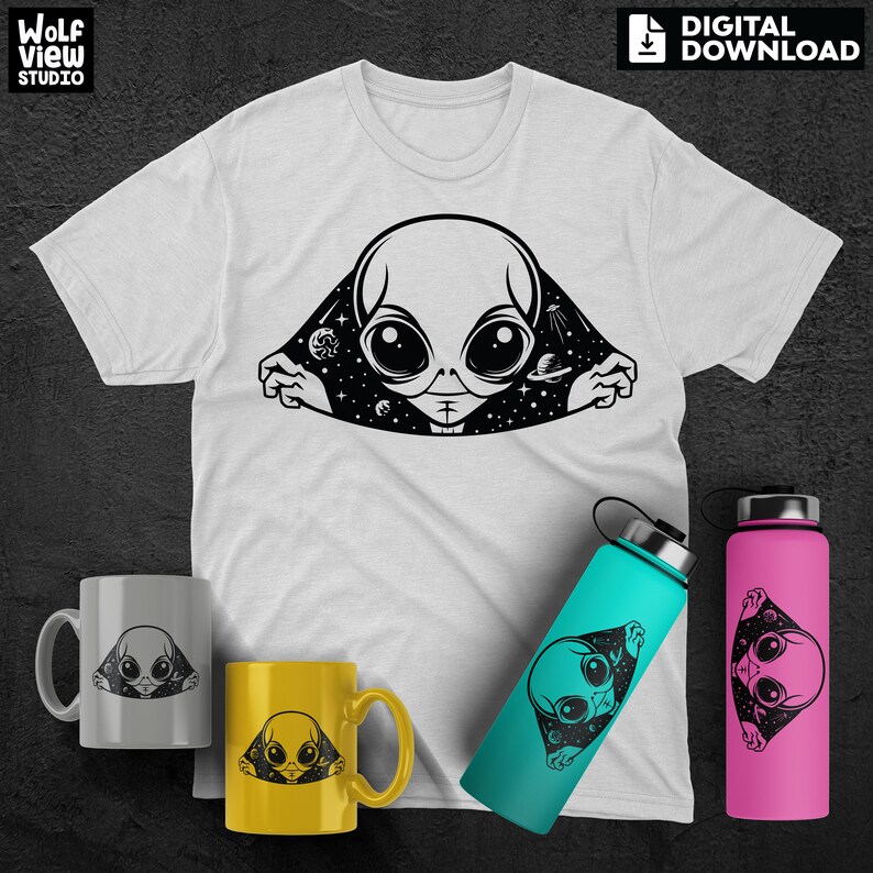 Alien Face Svg, Alien Svg, Alien Png, Alien Silhouette, Alien Shirt Svg ...