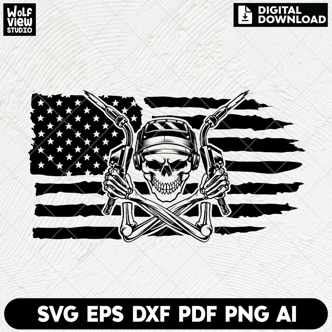 US Welder Skull Svg, Welder Skull Png, Welder Shirt, Welder Clipart ...