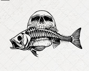 Skeleton Fisherman Svg, Skull Fisherman Svg, Skull Fishing Svg ...