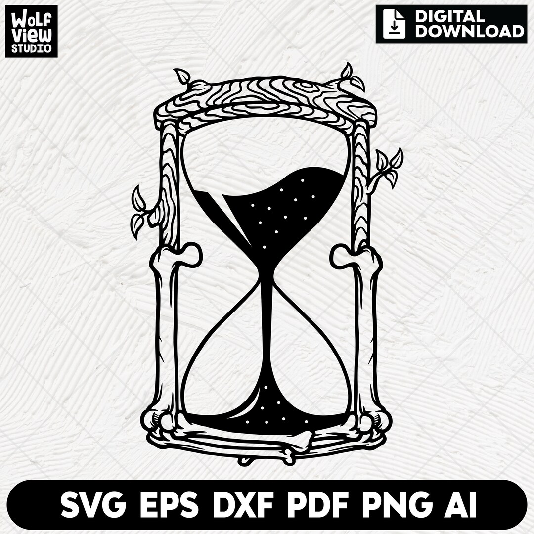 Hour Glass Svg, Sand Clock Svg, Time Counter Svg, Death Timer Svg, Time ...