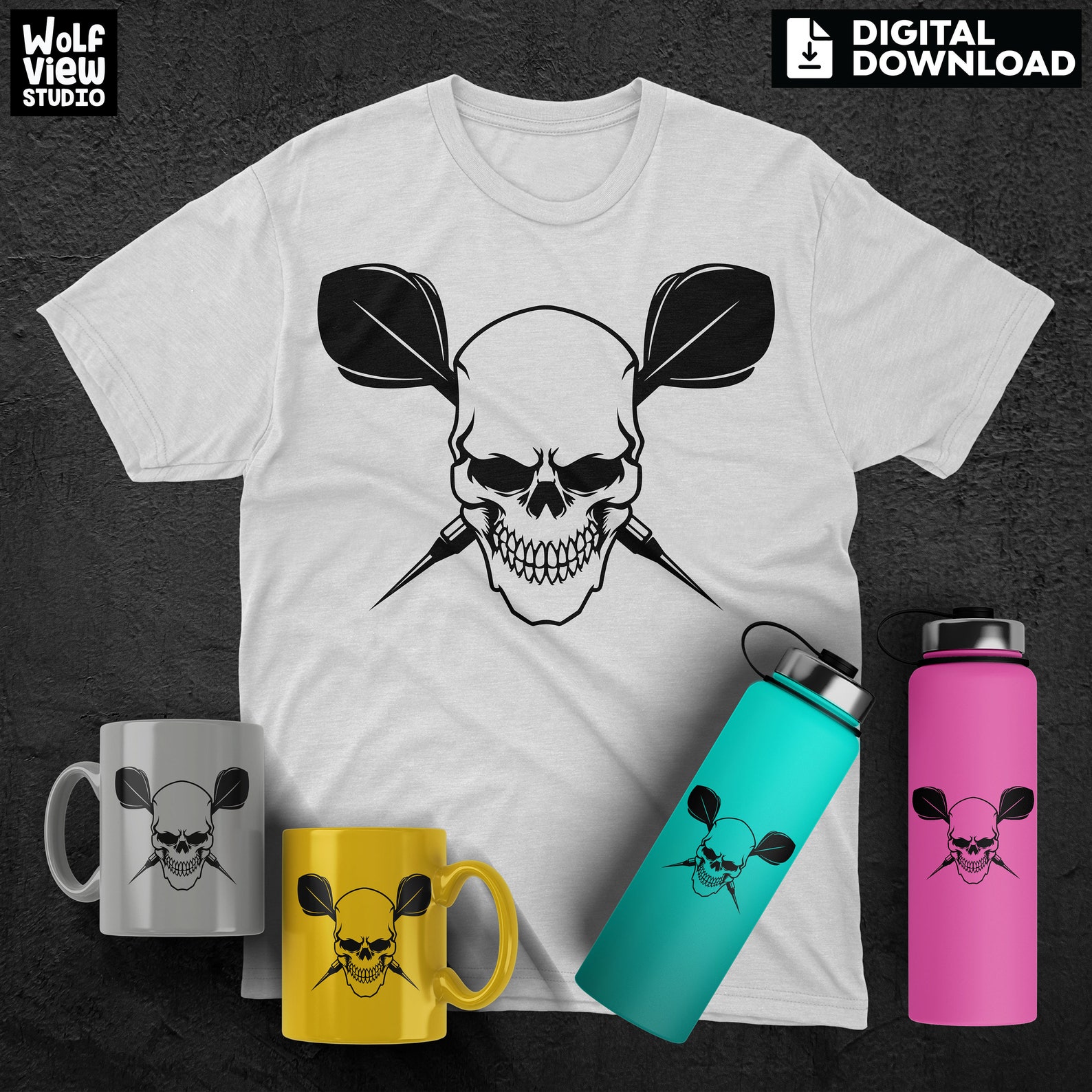 Skull Dartboard Svg, Dart Game Svg, Dartboard Svg, Dart Target Svg ...