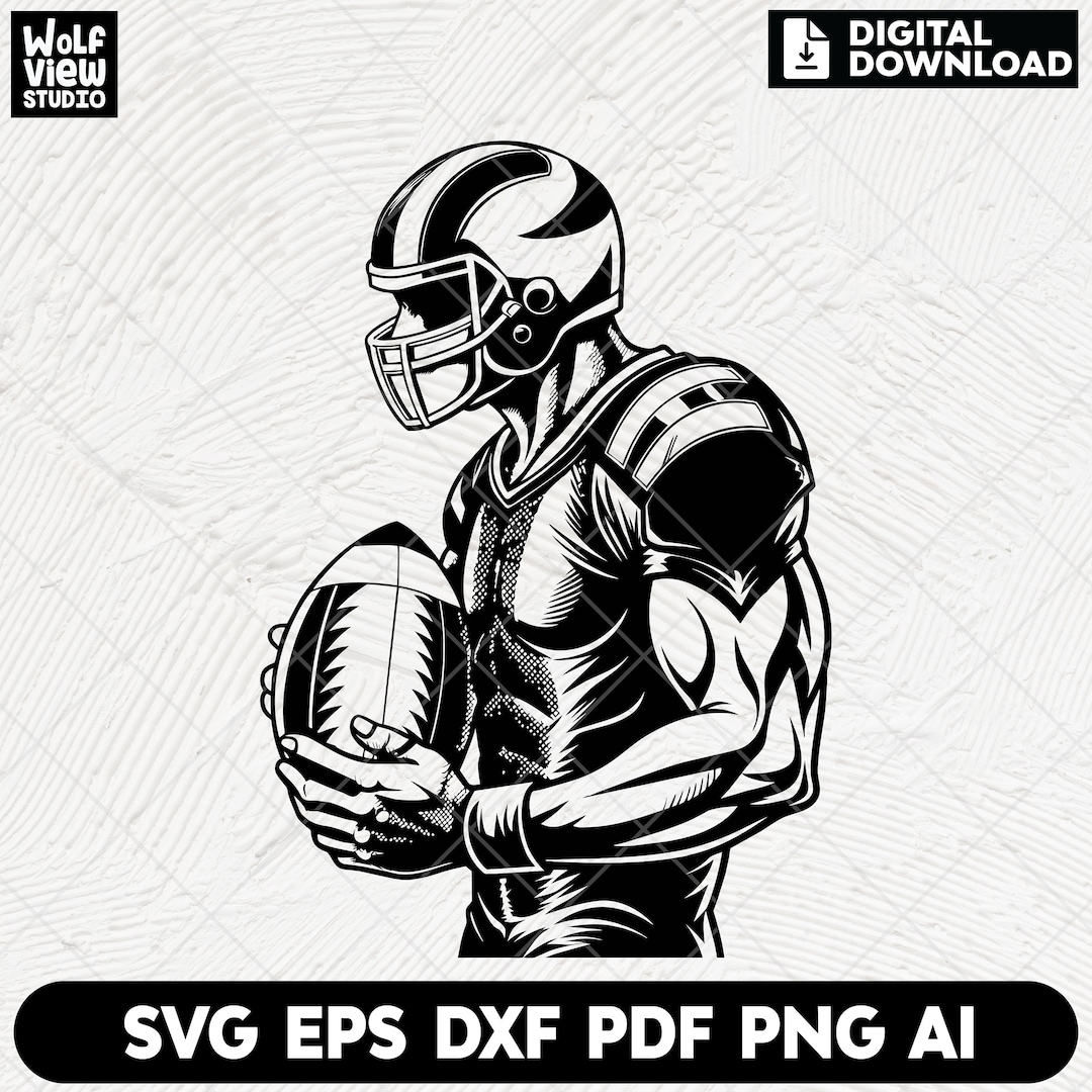 Custom Football Player SVG: Team Design, Season PNG (digital Download ...