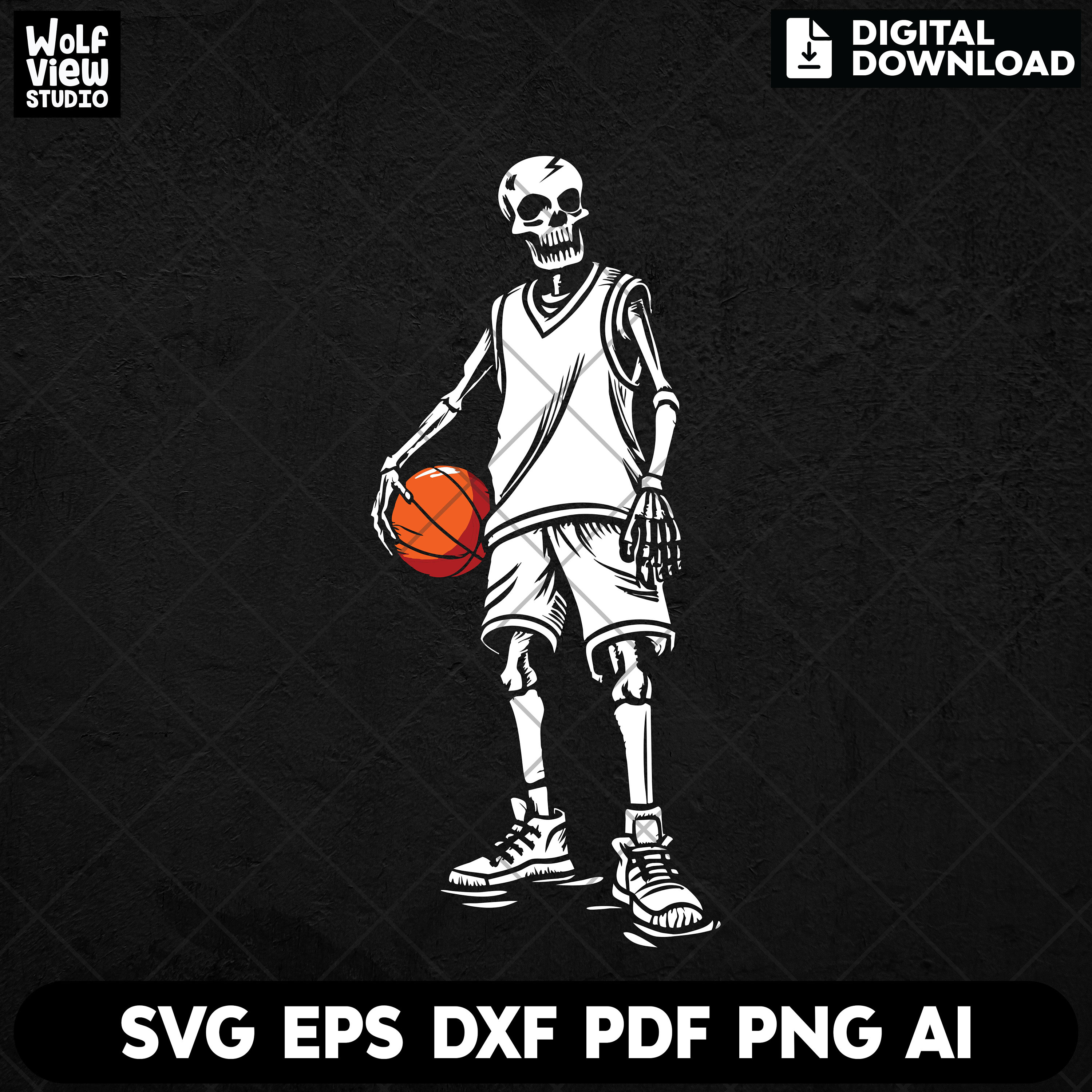 Basketball Skeleton Svg, Ball is Life Svg, Halloween Baller Svg, Skull ...