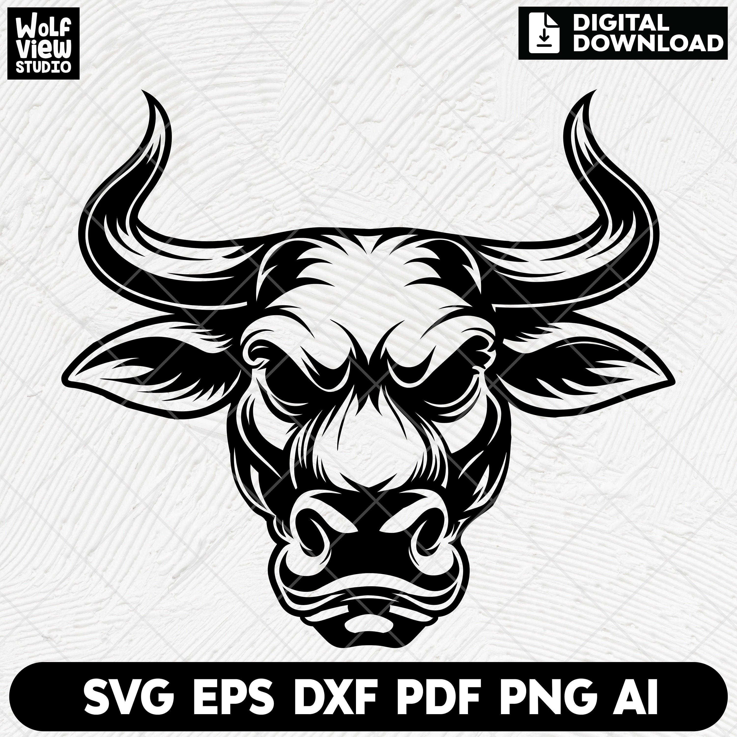 Angry Bull Svg, Bull Design Svg, Bull Head Svg, Bull Clipart, Angry ...