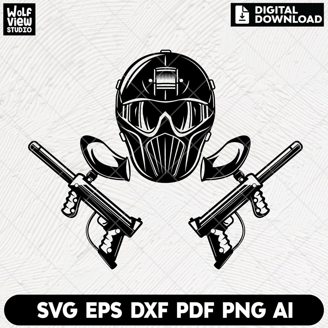 Paintball Svg, Paintball Gear Svg, Paint Gun Svg, Sports Combat Svg ...