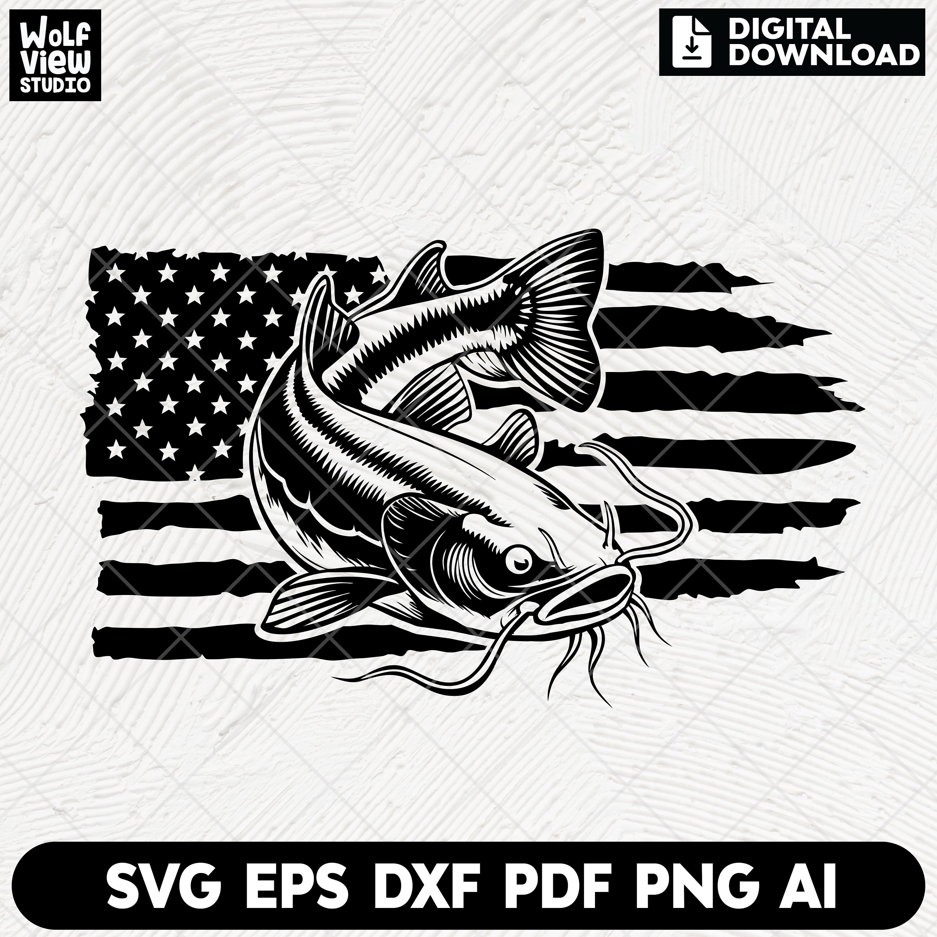 US Catfish Svg, US Catfish Clipart, Catfish Png, Catfish Fishing Svg ...