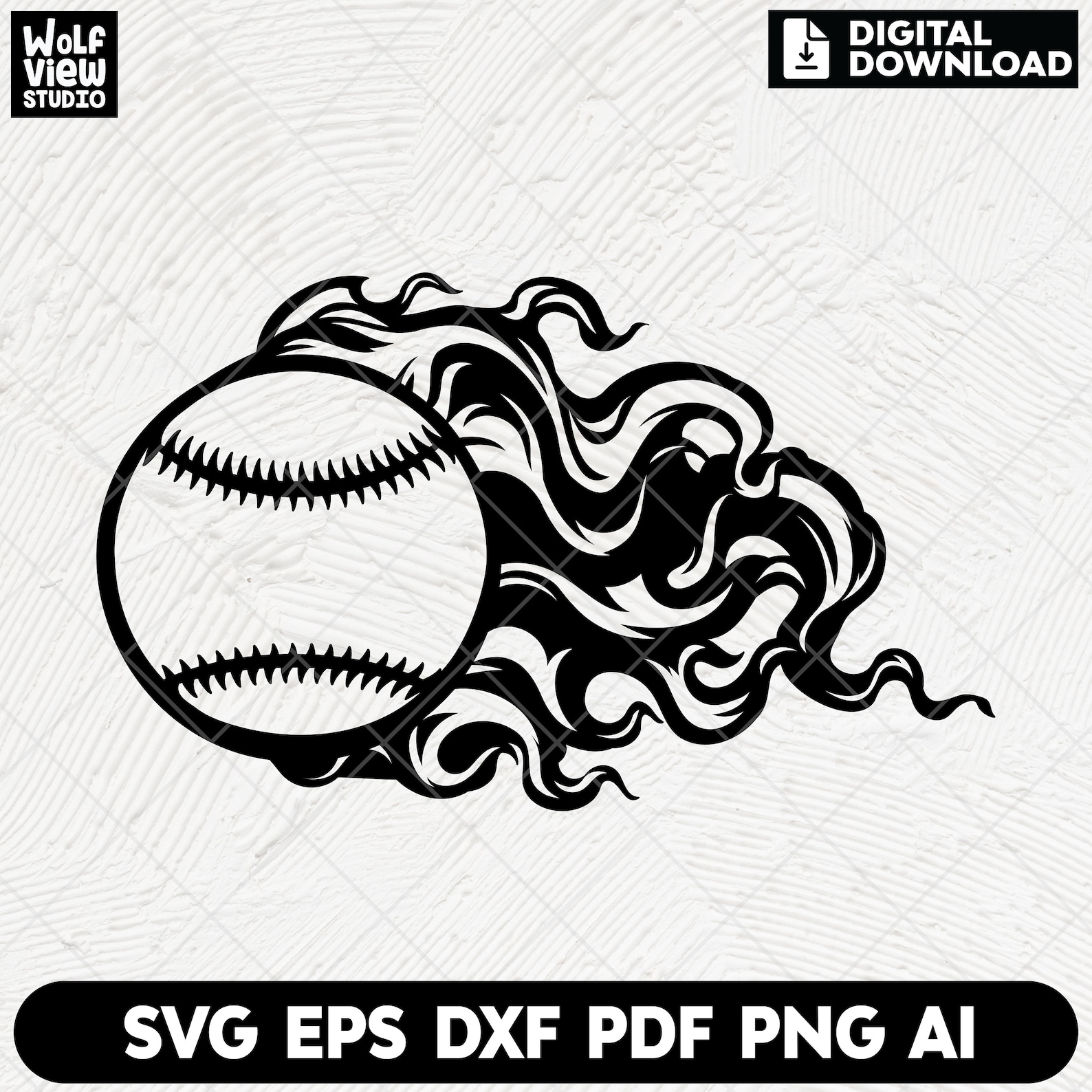 Flaming Baseball SVG: Softball Flame Logo (digital Download) - Etsy
