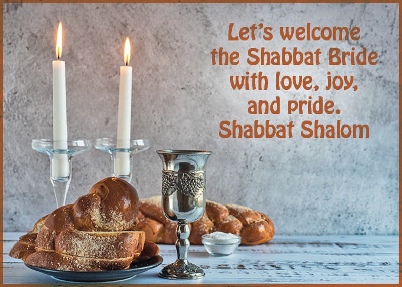 Shabbat Card Style 4, Jewish Celebration, Greeting Cards - Etsy