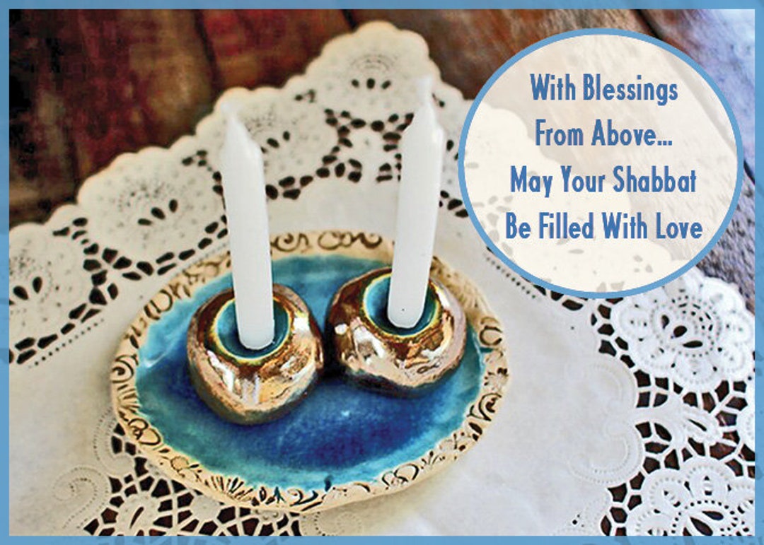 Shabbat Card Style 2, Greeting Card, Jewish Celebration - Etsy