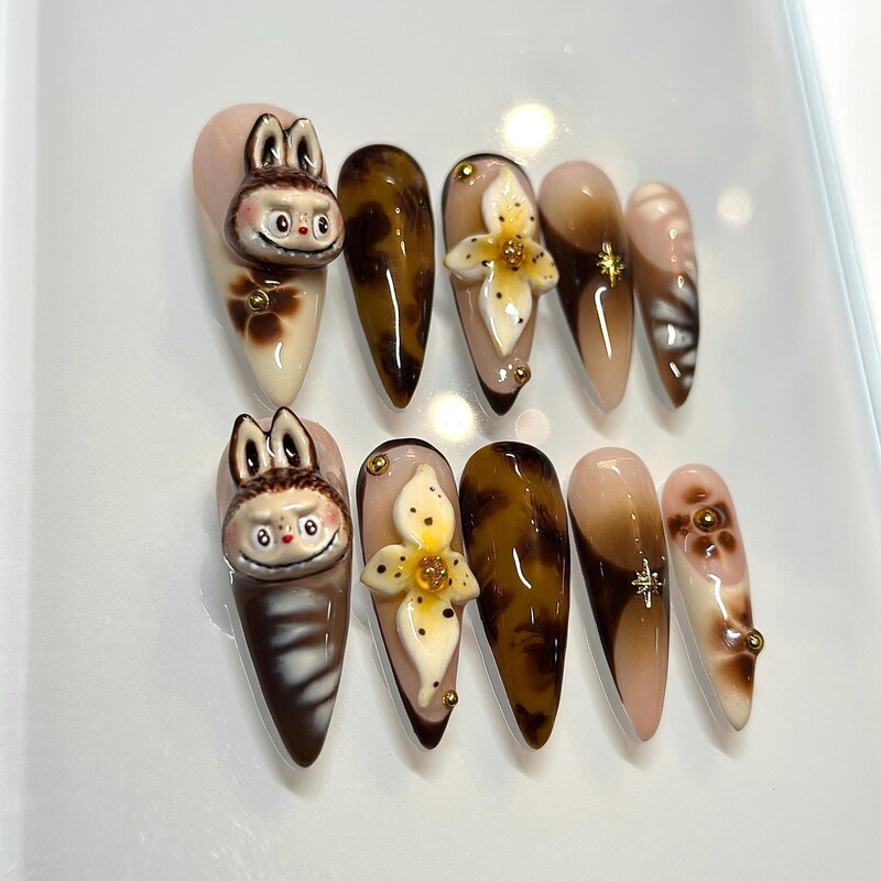 Labubu Press on Nails - Etsy