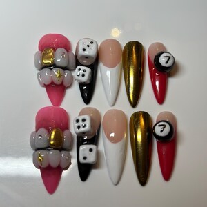 3D Sculpted Teeth & Vegas Inspired Nails - Etsy