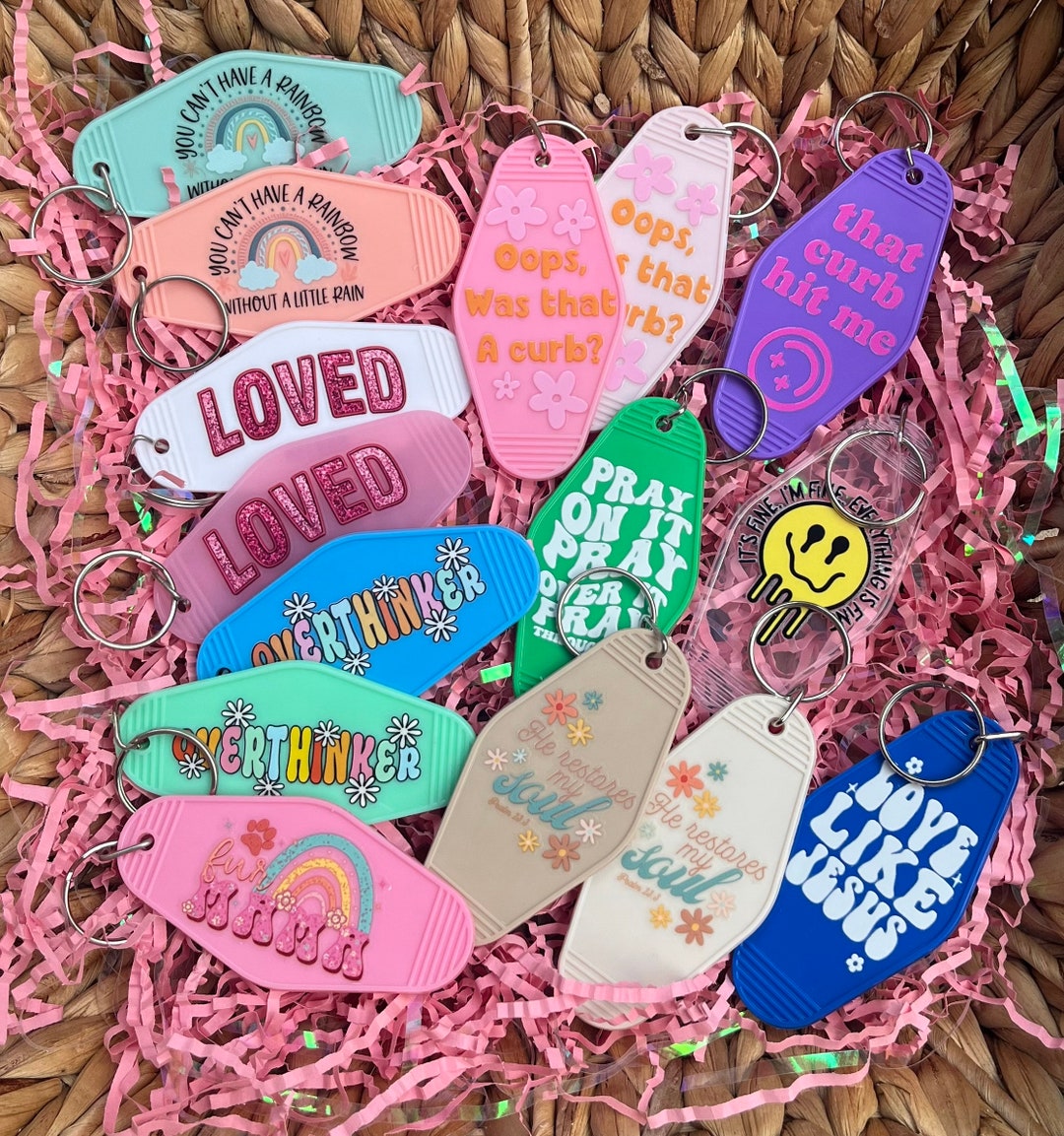 Retro Motel Keychain | Faith-based & Encouraging Keychains | Cute Gifts ...