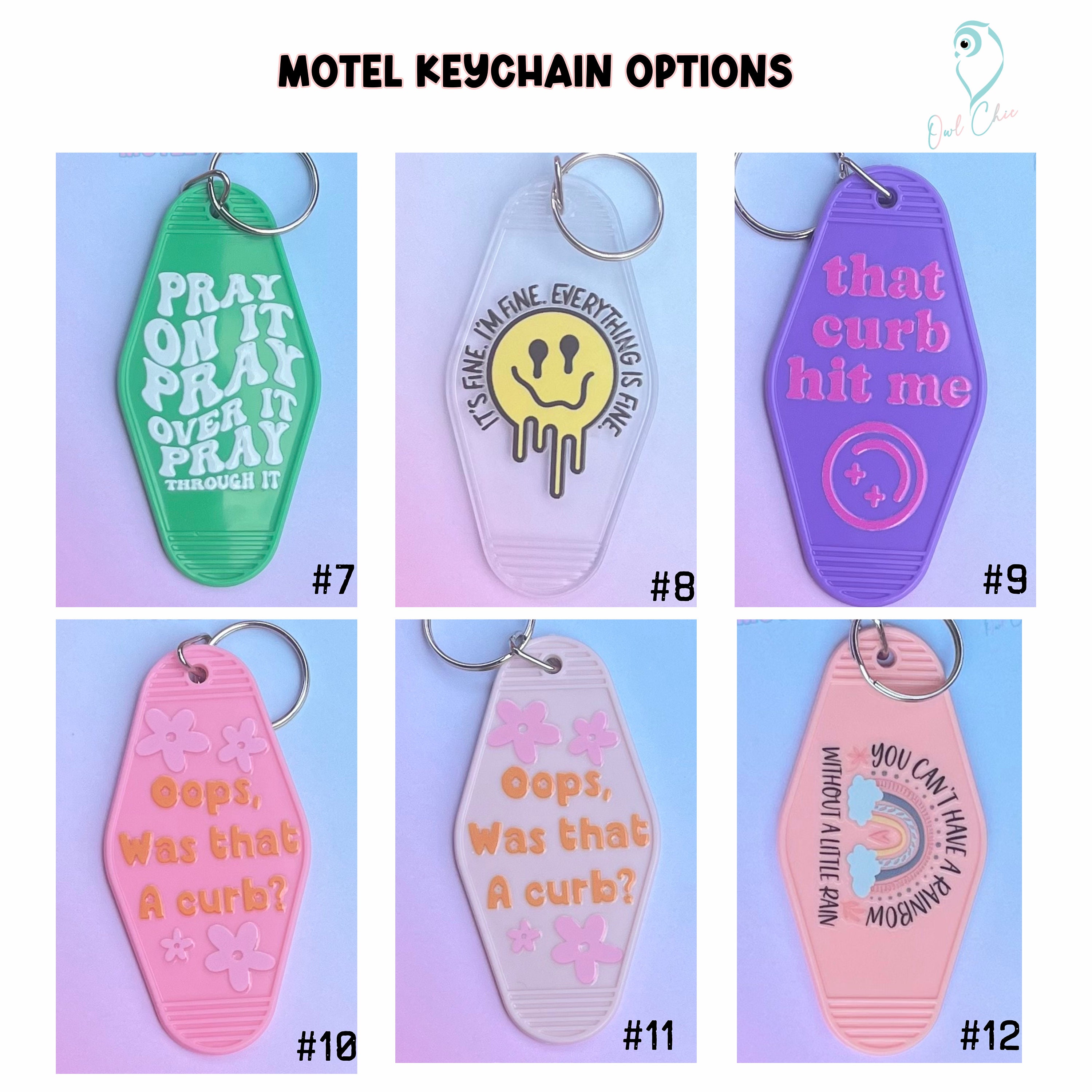 Retro Motel Keychain | Faith-based & Encouraging Keychains | Cute Gifts ...