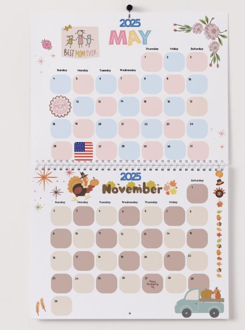 2025 Calendar for Kids and Homeschool Parents - Etsy