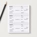 Simple A4 Printable PDF Receipt Template. Customer Receipt, Digital ...